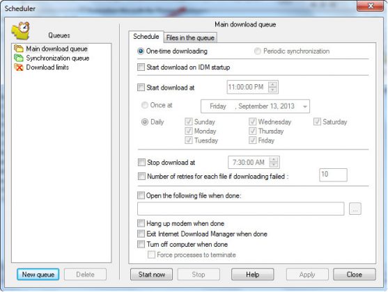 [How To] Schedule downloads using Internet Download manager – DigitFreak